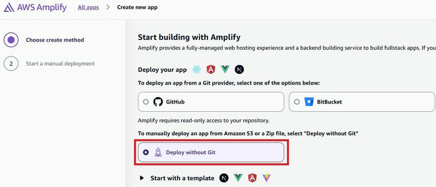 Deploy a Website Using AWS Amplify Console